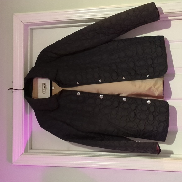 Coach | Jackets & Coats | Coach Womens Sz M Logo Quilted Jacket | Poshmark